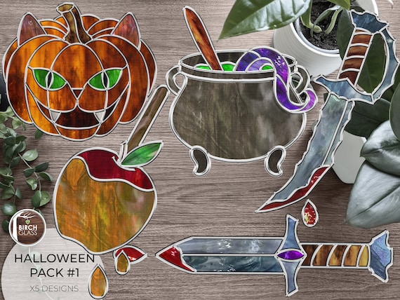 Halloween Stained Glass Patterns Printable