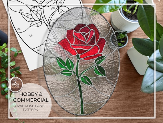 Stained Glass Rose Patterns