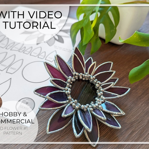 PATTERN 3D Flower with Video Tutorial Stained Glass - Etsy