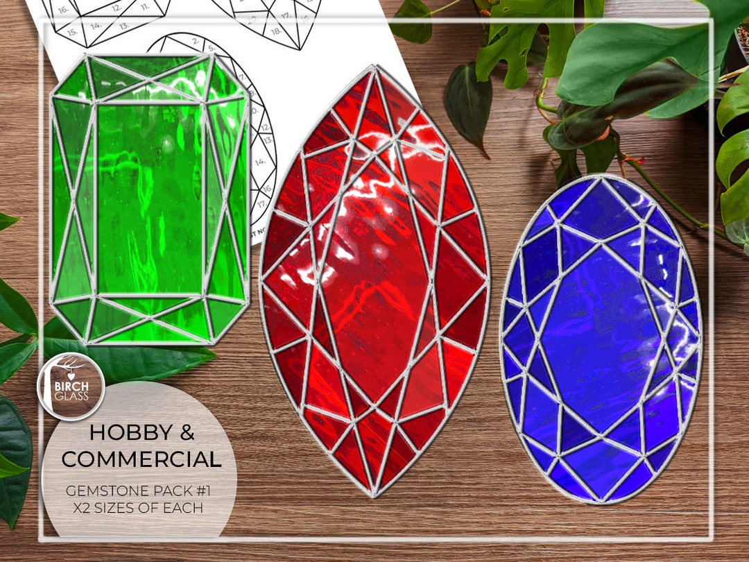 PATTERN • Gemstone Stained Glass Pattern • PDF • Digital Download ...