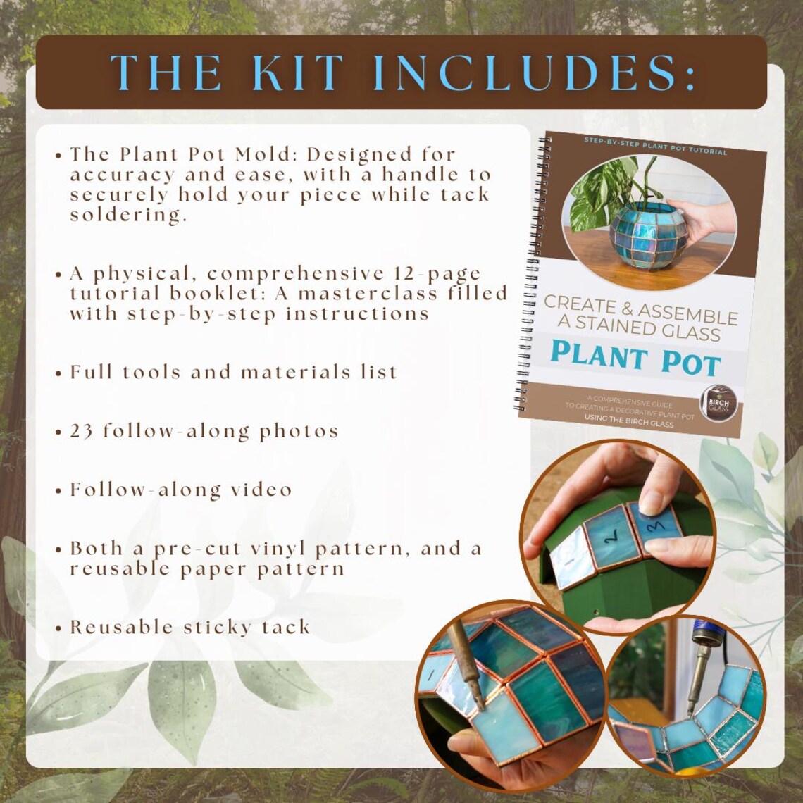 PLANT POT MOLD & Tutorial Booklet | Stained Glass Jig/mold - With Pre ...