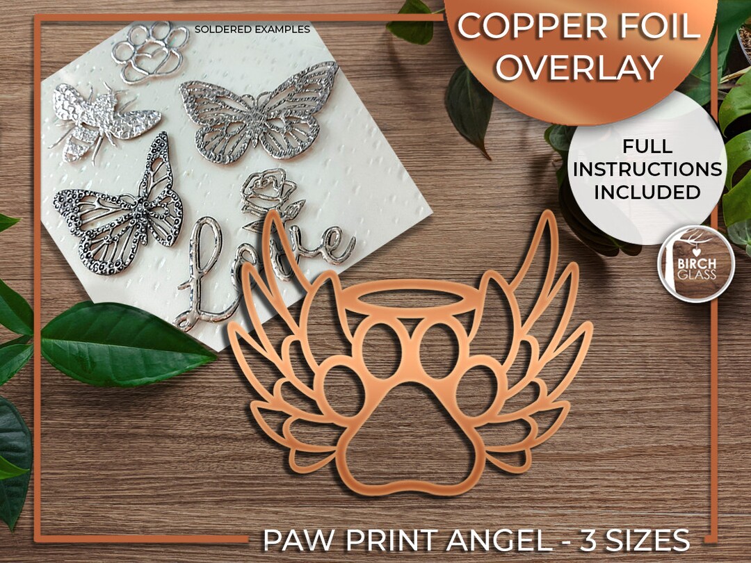 Pet Angel Copper Foil Overlay • Stained Glass • Copper Foil • Stained ...