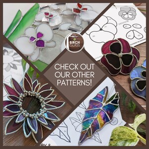 PATTERN • 3D Orchid Stained Glass Pattern • PDF • Digital Download ...