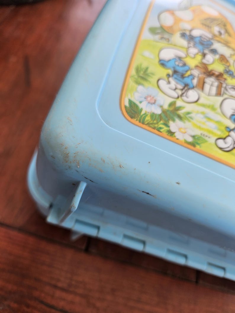Vintage 1980's SMURFS Thermos Brand Blue Plastic Lunch Box - Etsy