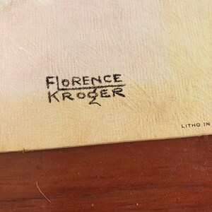 Florence Kroger "wake-up Time" Litho Print Framed Art No. 112 - Etsy