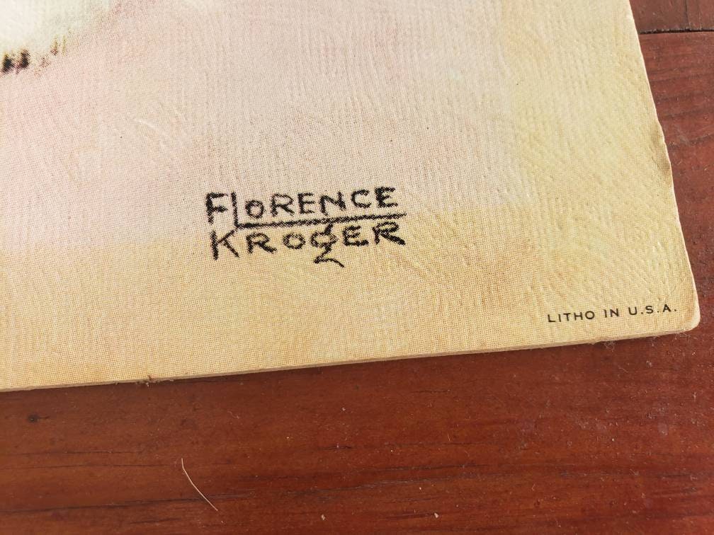 Florence Kroger "wake-up Time" Litho Print Framed Art No. 112 - Etsy