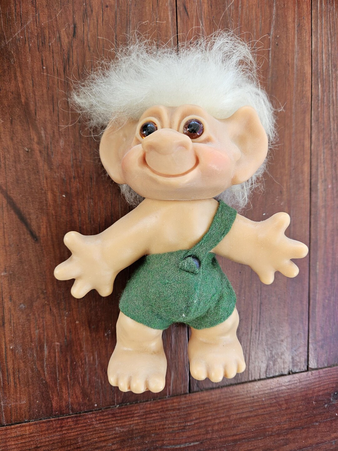 Vintage 1960's Thomas Dam Caveman 6” Troll Doll Original Glass Eyes - Etsy