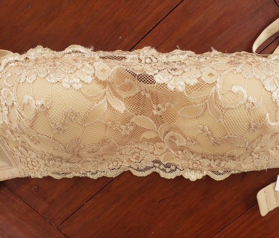 Vintage Lace Bra Lingerie Convertible Nude Bra - Gem