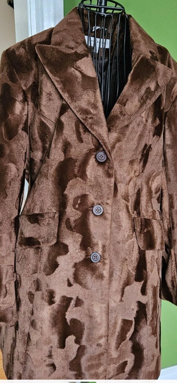 Mitsu London England Retro Faux Fur Coat Women's Line… - Gem