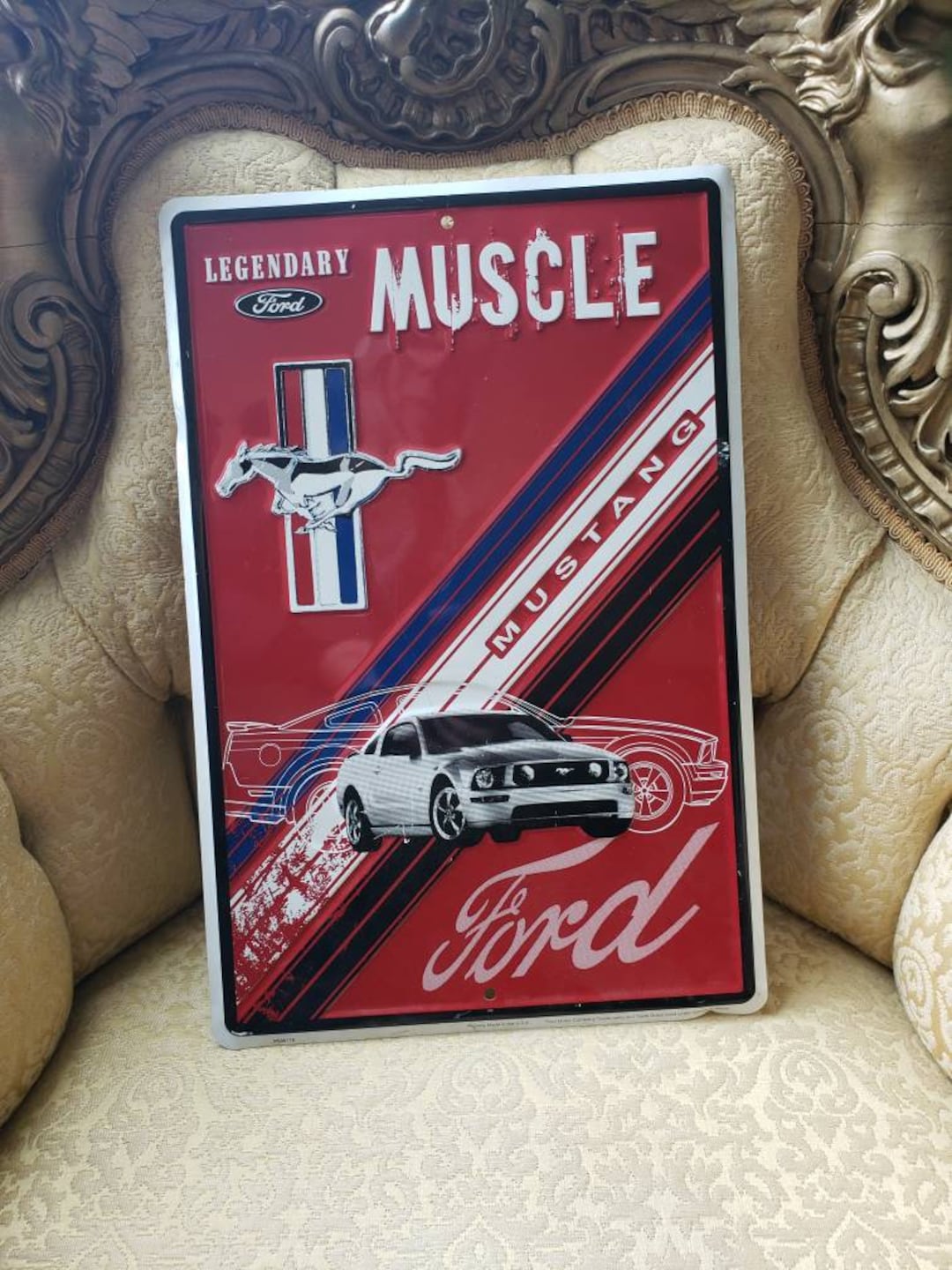Legendary Ford Muscle Metal Mustang Sign - Etsy