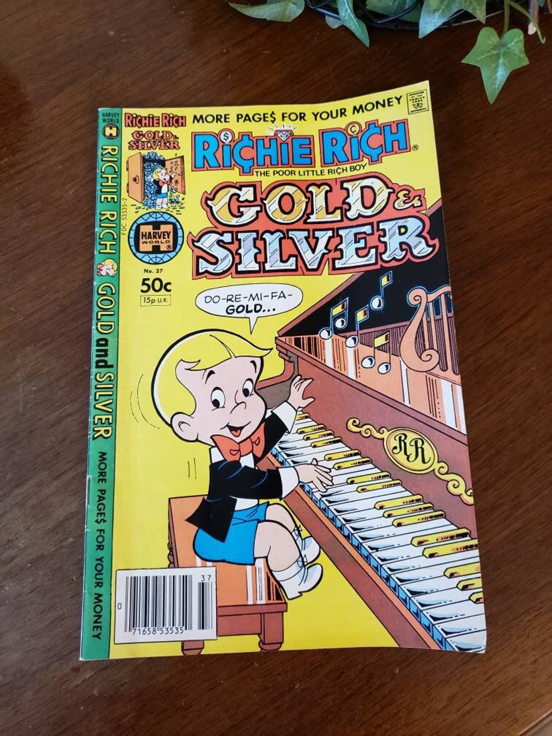 Harvey World Comic Book Richie Rich Gold and Silver 37 October 1981 - Etsy