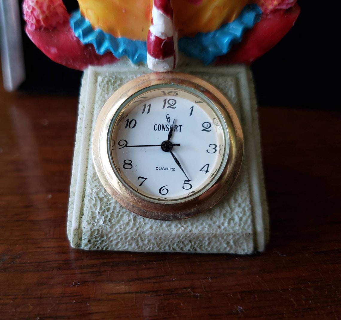 Clown Figurine Consort Quartz Mini Clock 1960s - Etsy