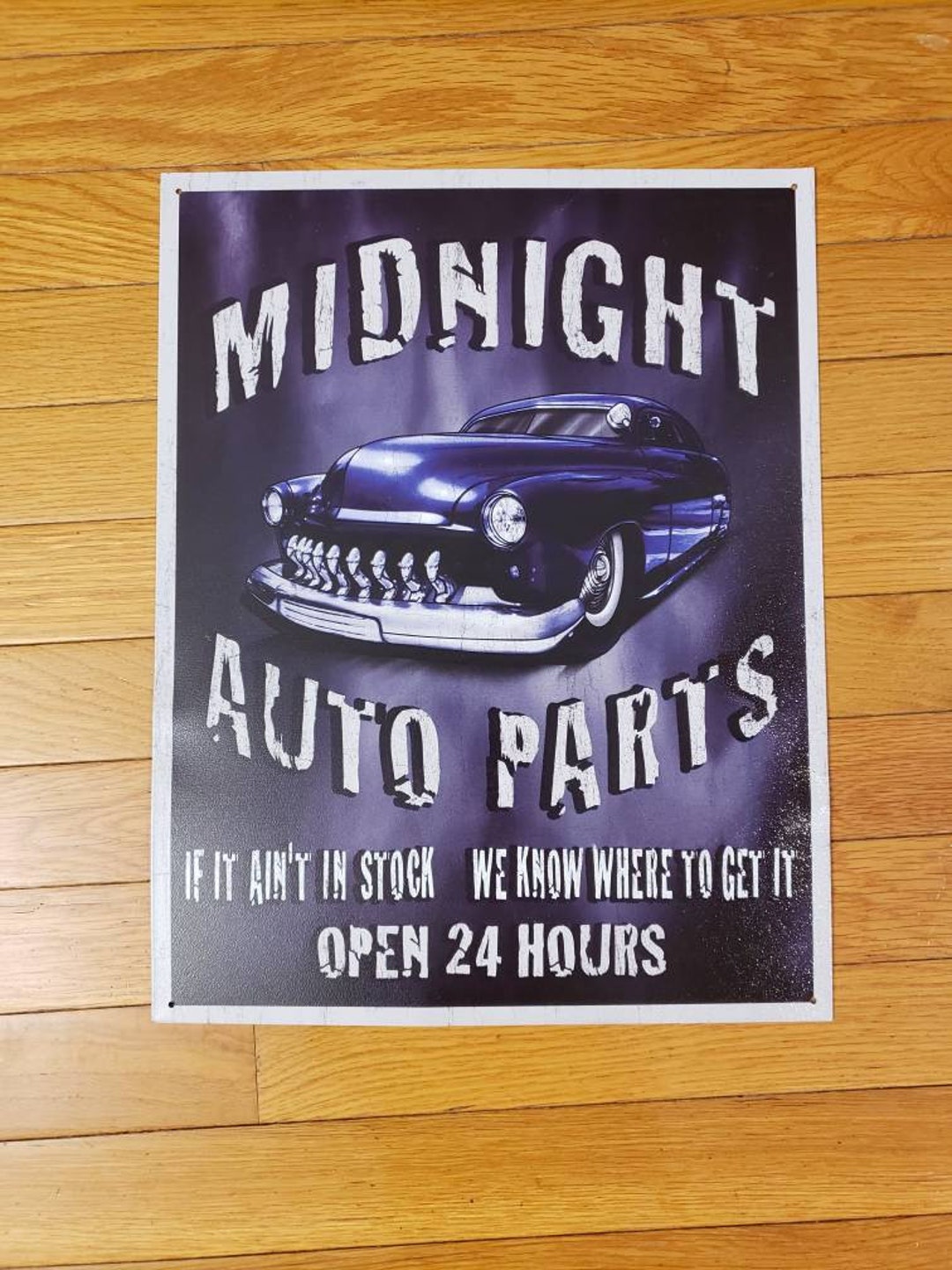 Tin Metal Sign Midnight Auto Parts Hot Rod Classic Garage 1564 Vintage ...