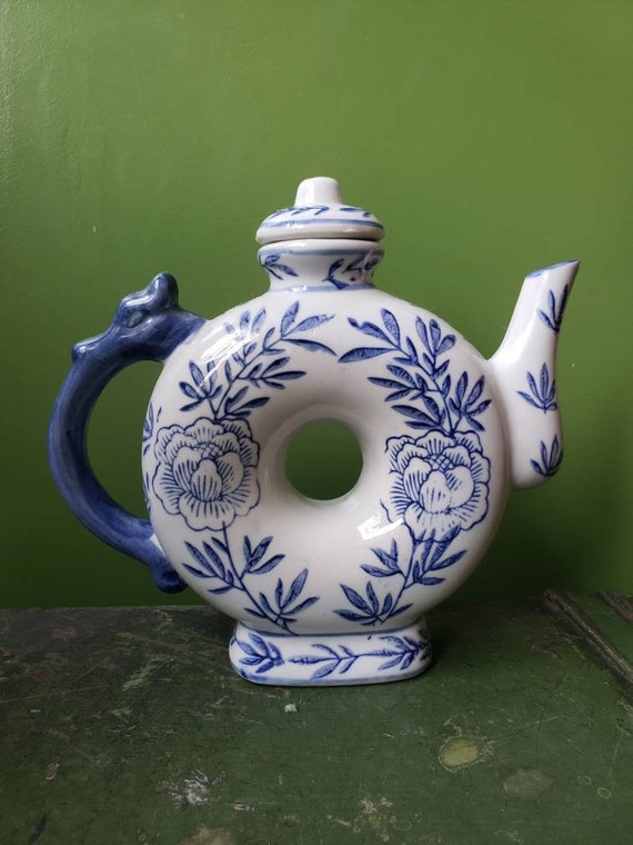 Coffee & Tea Makers Personal Tea Pot Friendship Gift Vintage Blue and ...