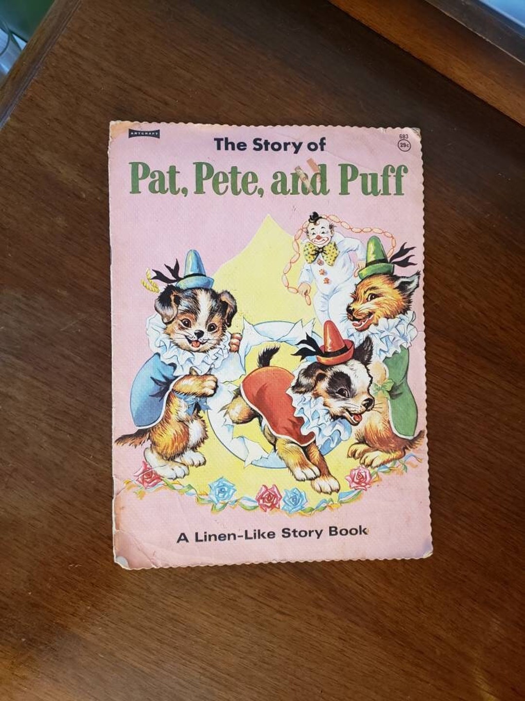 Vintage Children's Book Story of Pat, Pete and Puff, A Linen-like Book ...