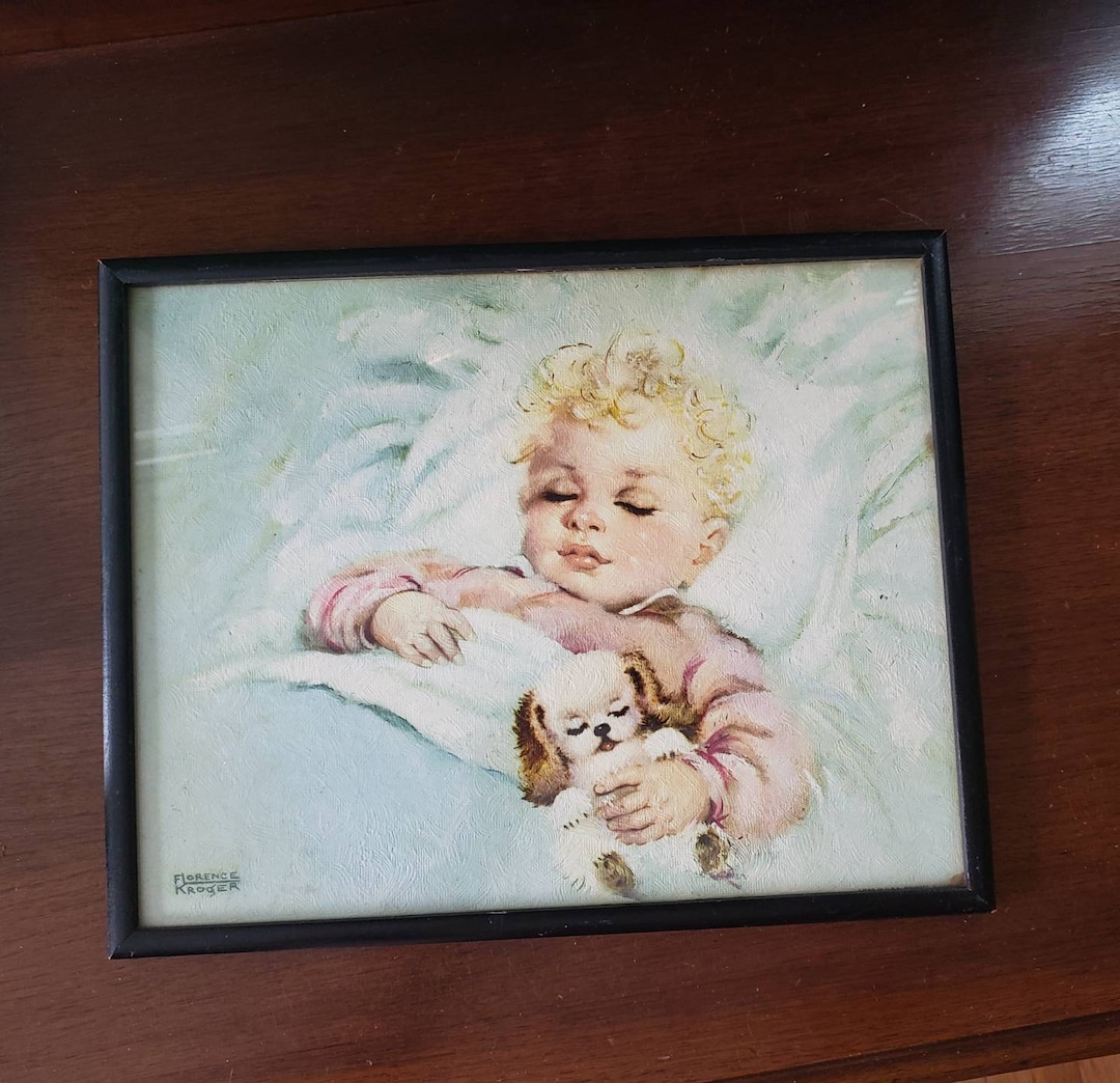 Florence Kroger "sweet Dreams" Litho Print Framed Art No. 125 - Etsy