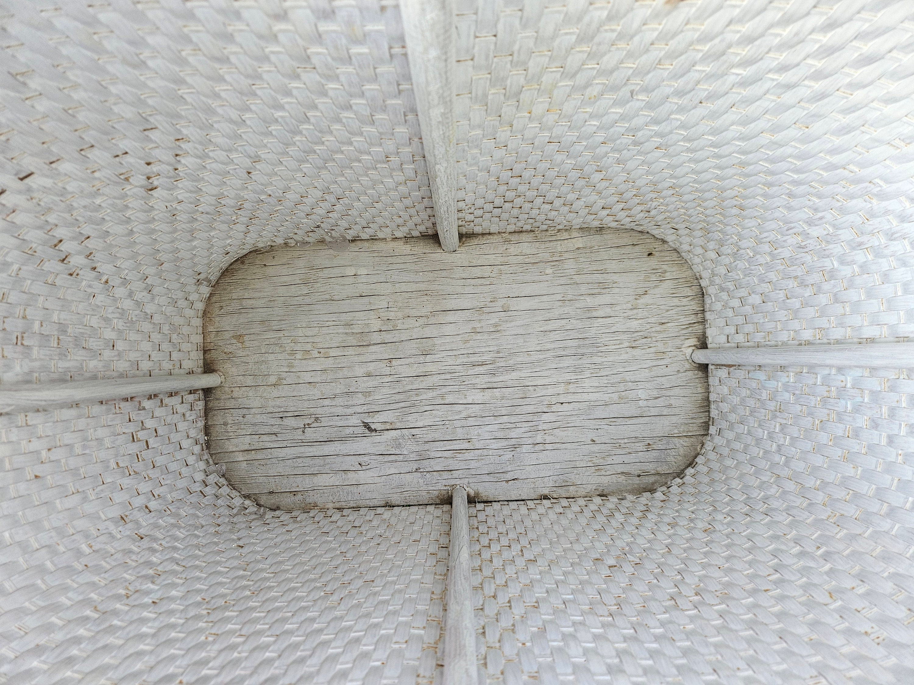 Vintage Ivory Woven Laundry Basket Clothes Hamper MCM - Etsy