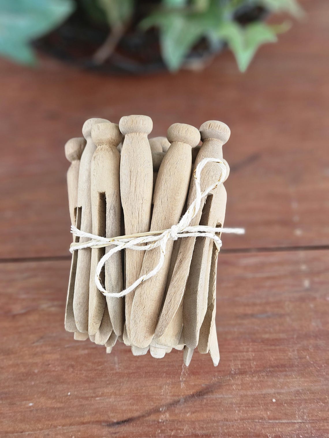 Vintage Wooden Clothes Pins, Wood Clothes Pins, Lot of 20 Laundry ...