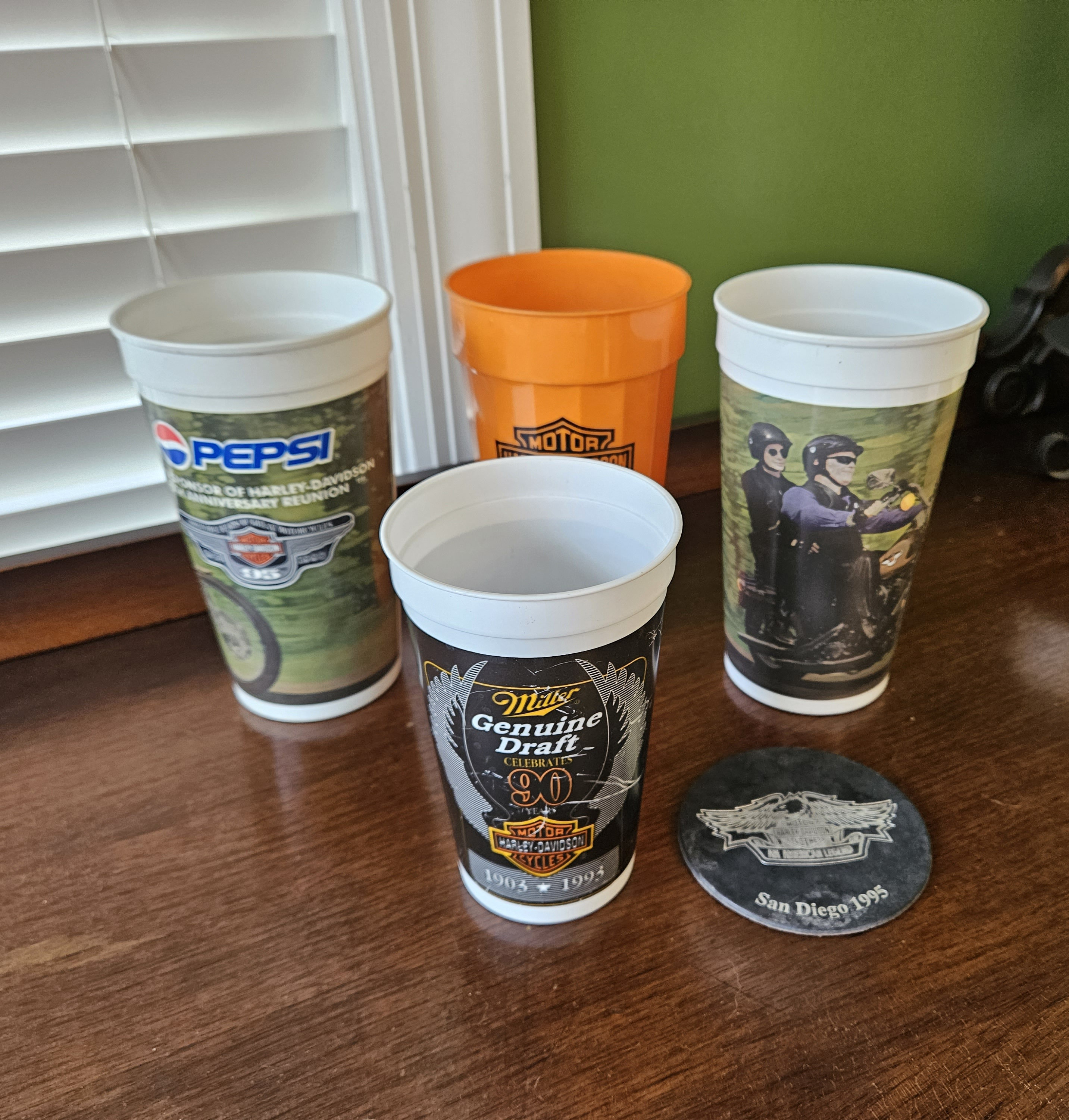 Harley-davidson Vintage 1990's Collectible Drinking Cups Lot - Etsy