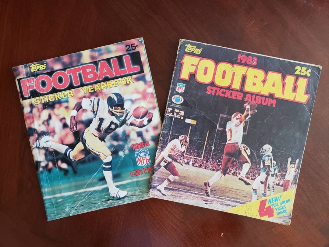 Topps 1983 Football Sticker Album and 1984 NFL Edition Sticker Yearbook ...