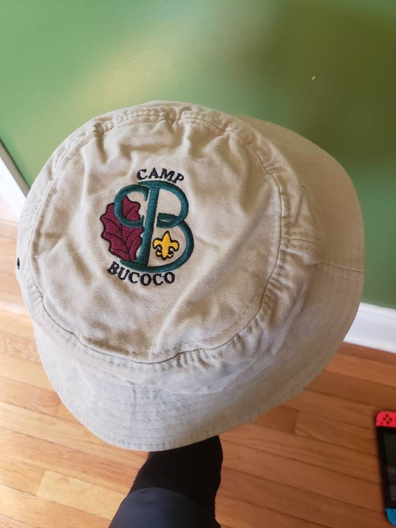 Camp Bucoco 1970s Fishing Hat Moraine State Park - Gem