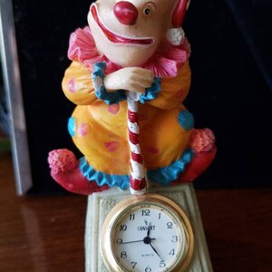 Clown Figurine Consort Quartz Mini Clock 1960s - Etsy