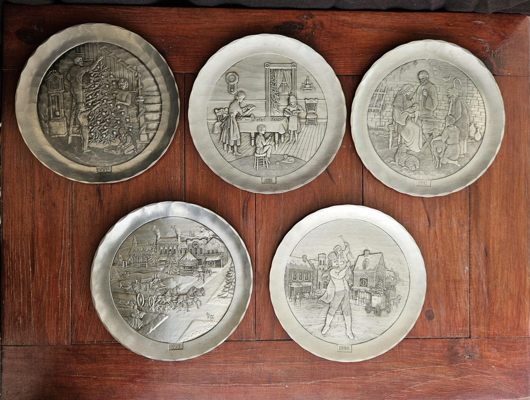 Vintage 1990's Wendell August Forge Lot of 5 Limited Edition Plates ...