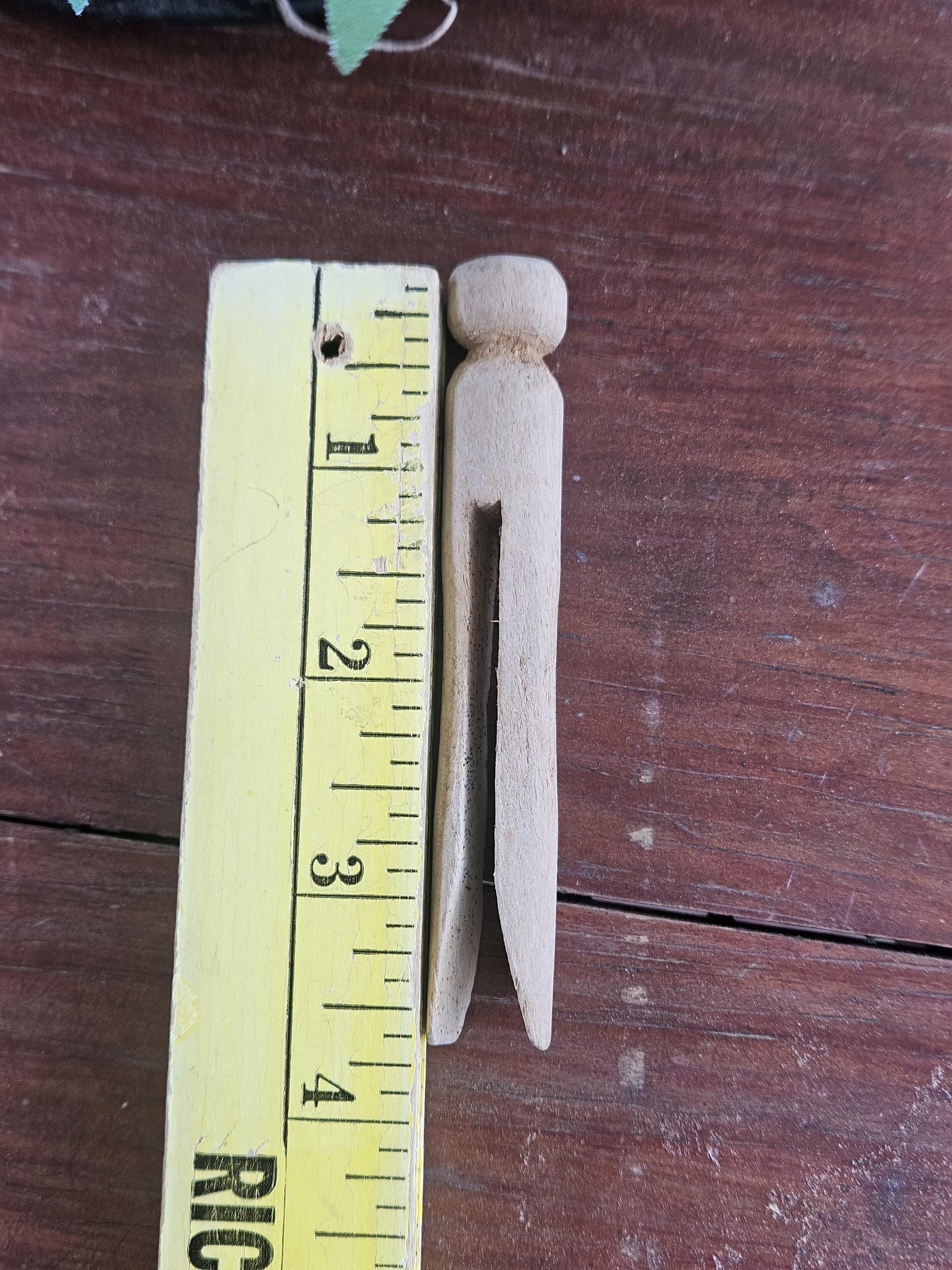 Vintage Wooden Clothes Pins, Wood Clothes Pins, Lot of 20 Laundry ...