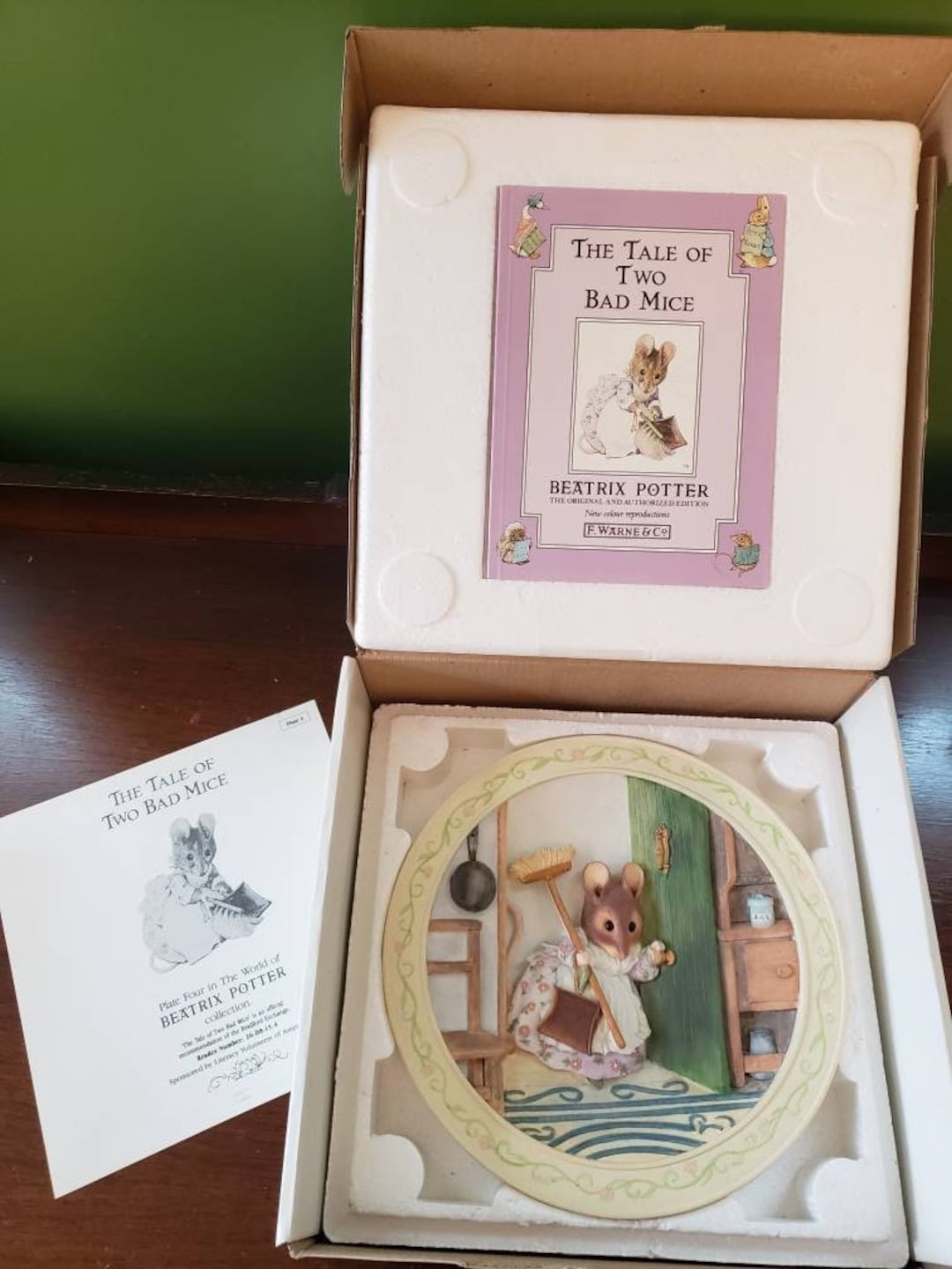 Davenport Pottery Beatrix Potter the Tale of Two Bad Mice 3D Plate Book ...