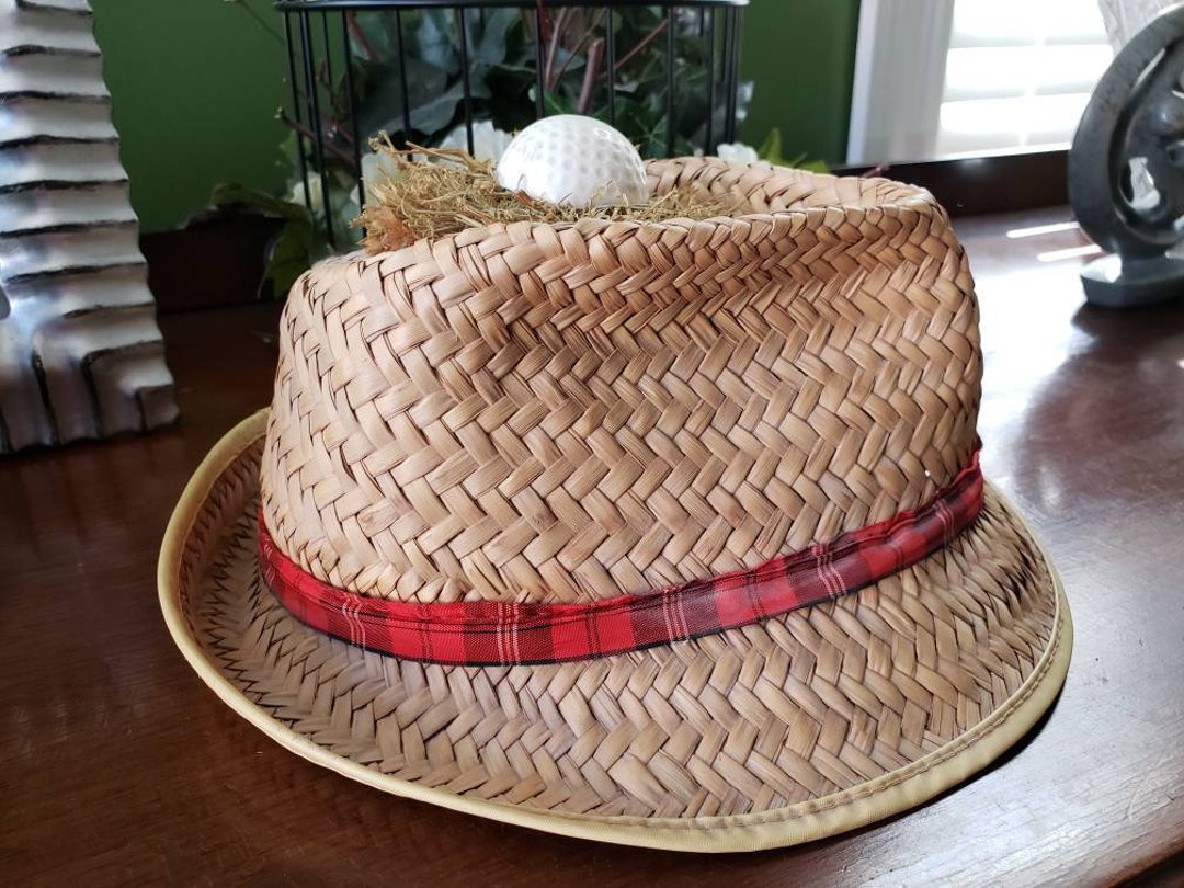 Vintage Golf Hat Ball Bird's Nest From 1957 Golf Event Straw Hat - Etsy