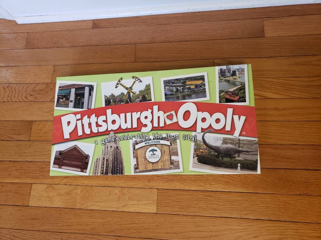 Pittsburgh-opoly Board Game Late for the Sky Pittsburgh Theme - Etsy