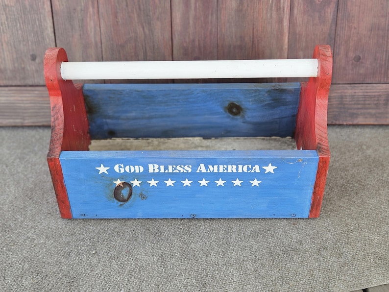 Vintage American Wooden Toolbox Hand-painted Eagle Farmhouse Decor - Etsy