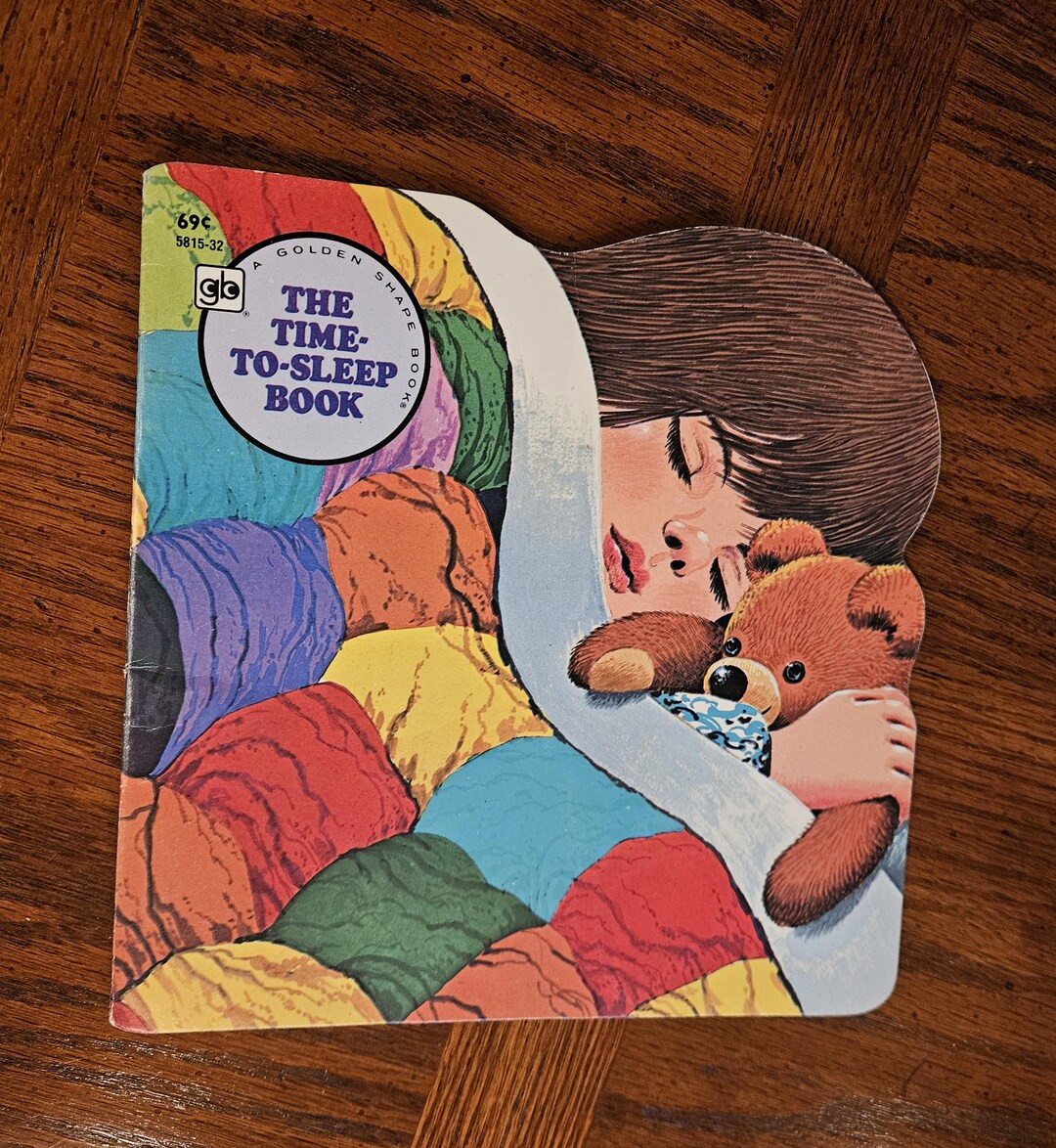 The Time-to-sleep Book Golden Shape Book Vintage 1980s - Etsy