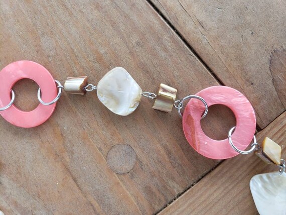 1990s Shell Jewelry Set Necklace and Earrings - Gem