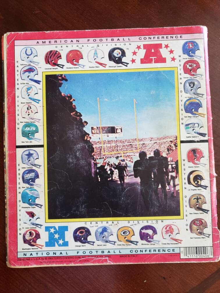 Topps 1983 Football Sticker Album and 1984 NFL Edition Sticker - Etsy