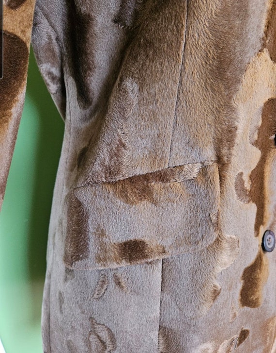 Mitsu London England Retro Faux Fur Coat Women's Line… - Gem