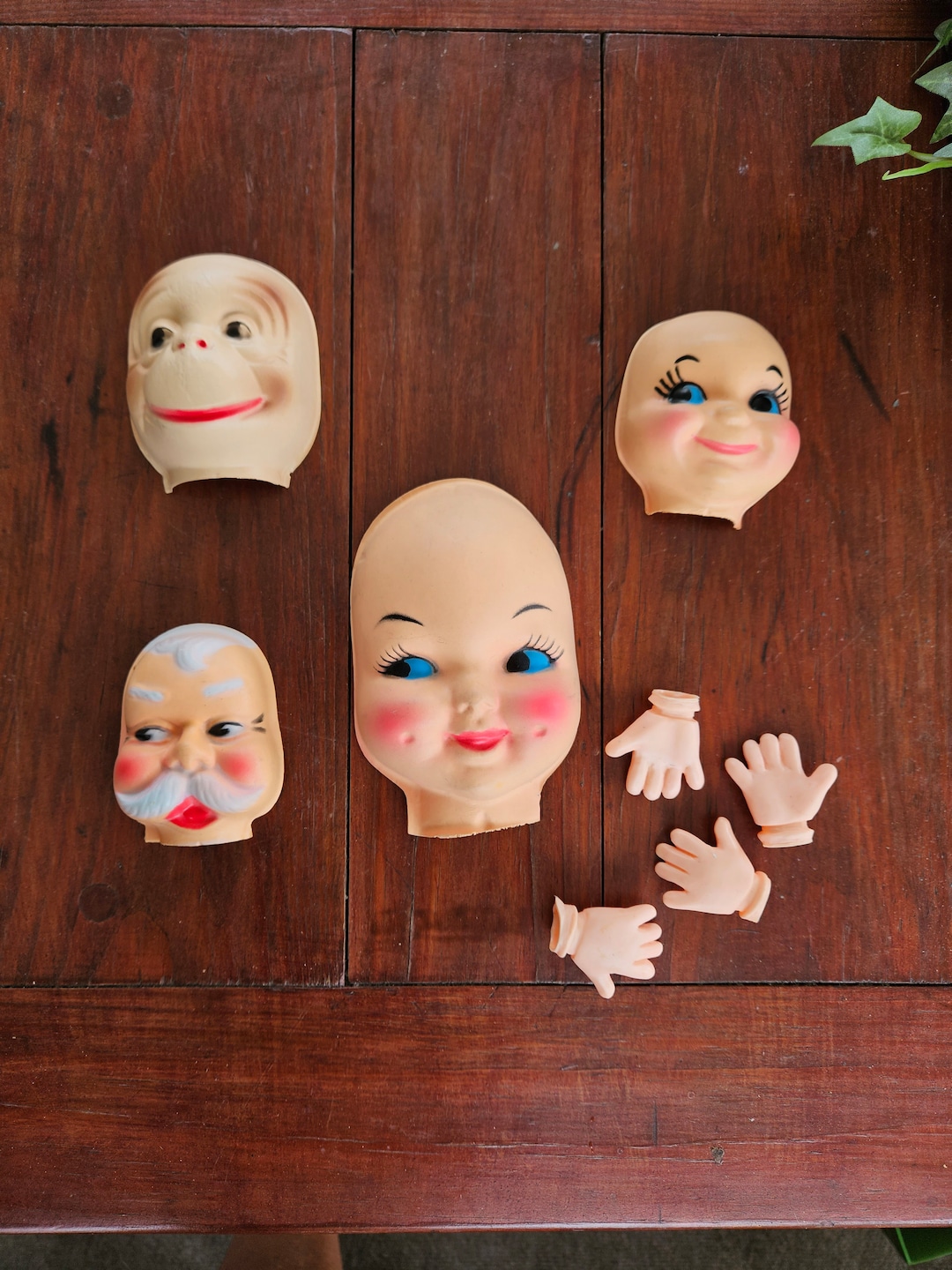 Vintage 1970's Doll Faces Hands Crafting Kitschy - Etsy