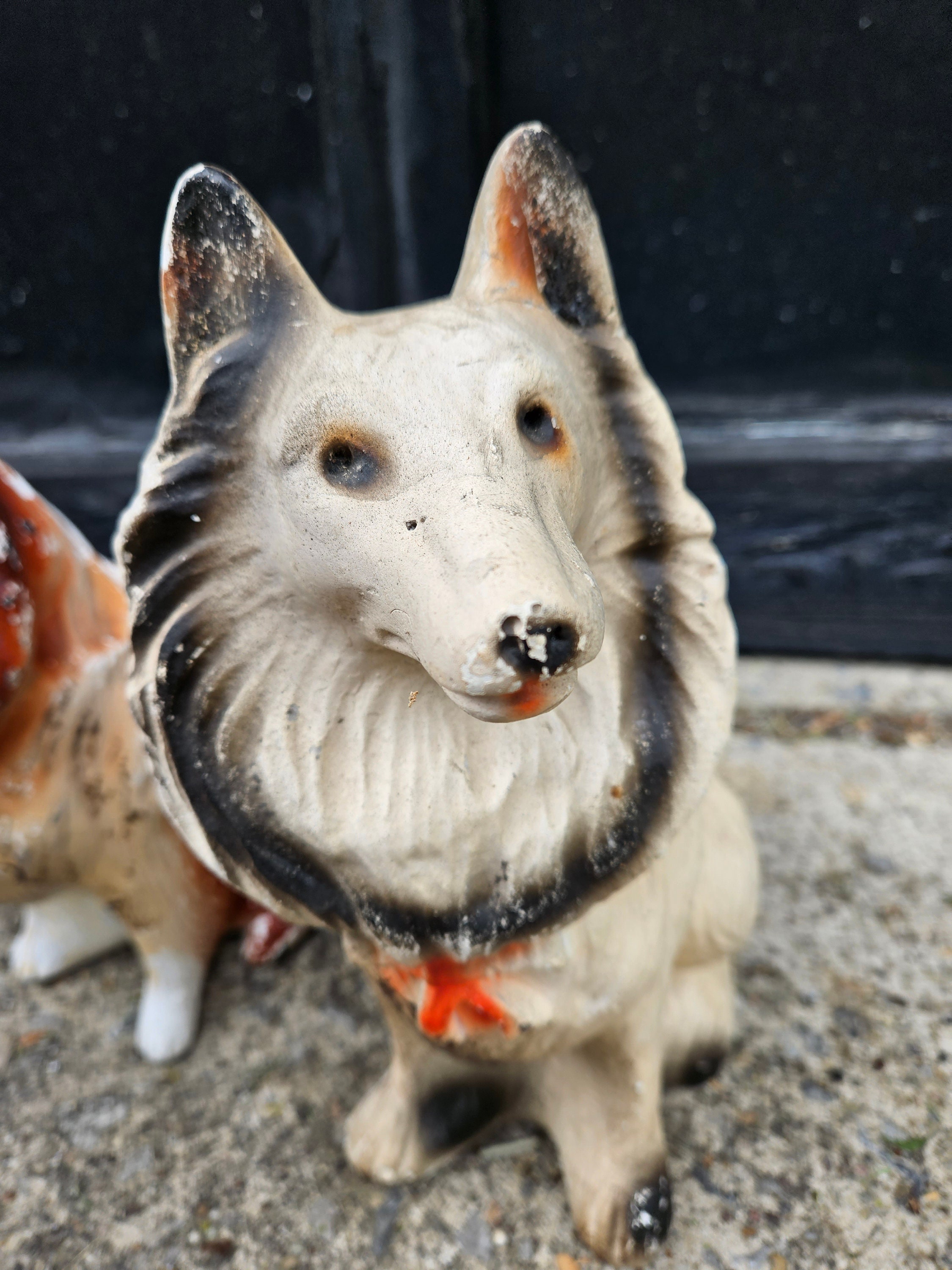 Vintage Chalkware Dogs Pair Carnival Plaster Figurines - Etsy