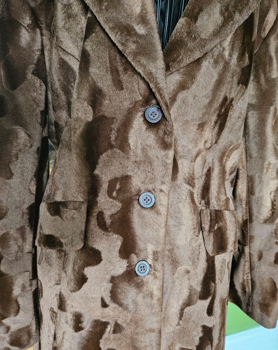 Mitsu London England Retro Faux Fur Coat Women's Line… - Gem