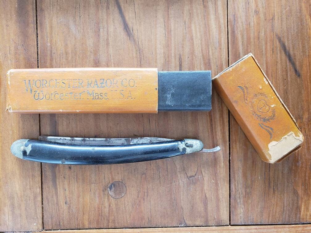 Straight Edge Razor Worcester in Original Case 1950s - Etsy