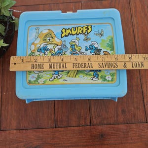 Vintage 1980's SMURFS Thermos Brand Blue Plastic Lunch Box - Etsy