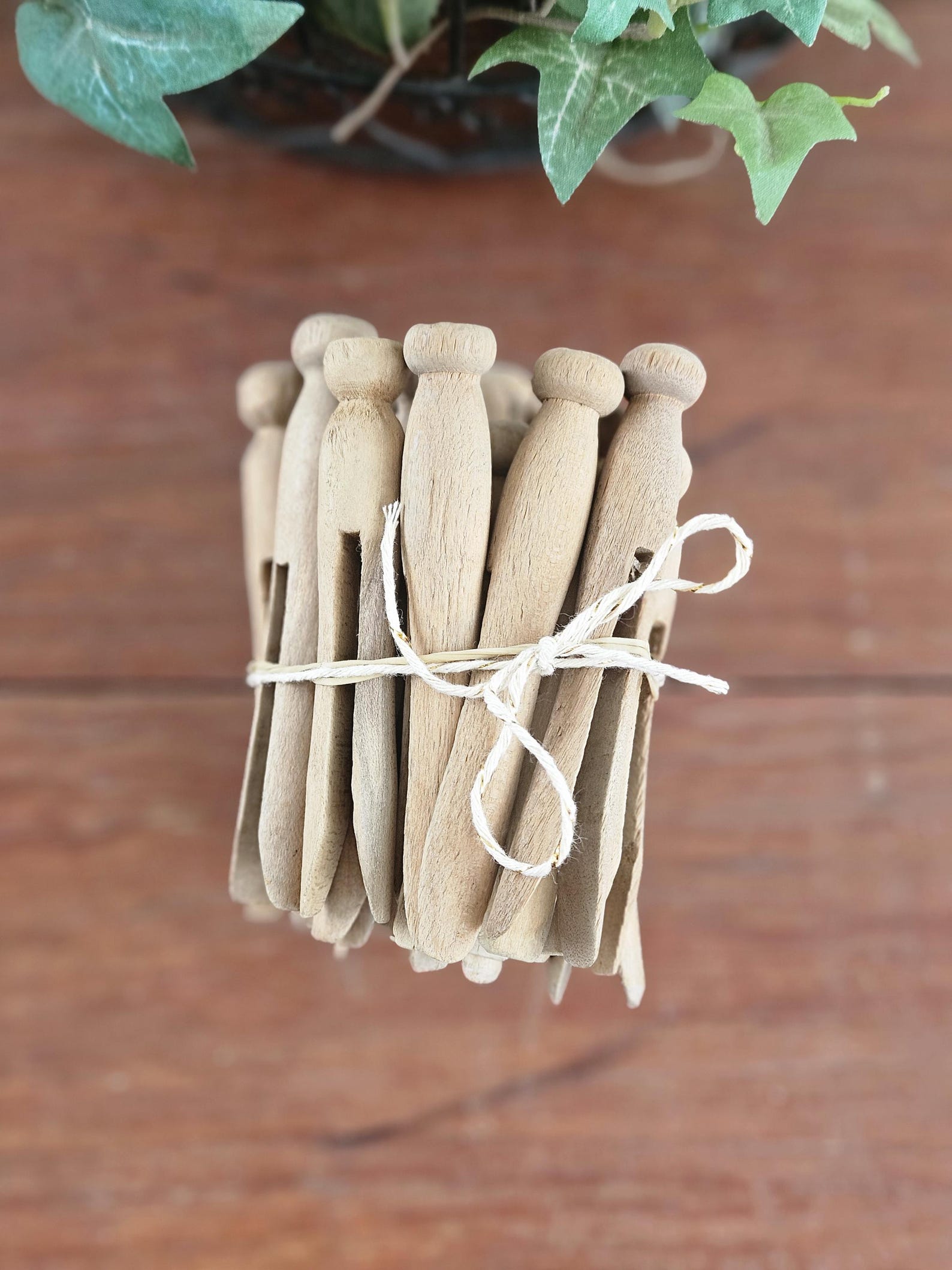 Vintage Wooden Clothes Pins, Wood Clothes Pins, Lot of 20 Laundry ...