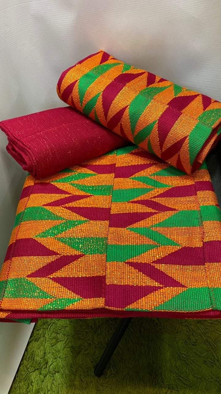African Kente Fabric Cloth, Handwoven Authentic Ethnic Kente Cloth ...