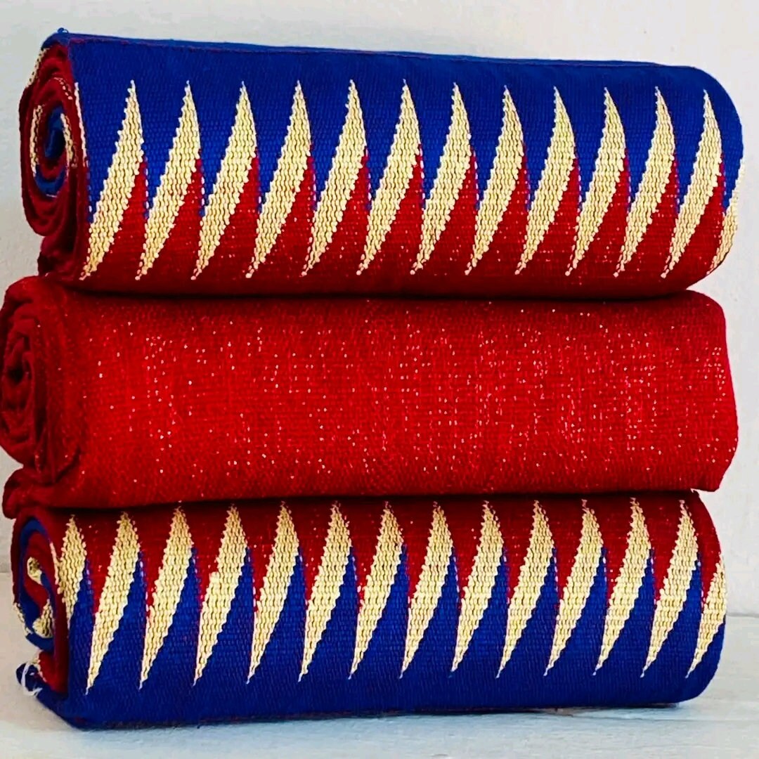 African Kente Fabric Cloth, Handwoven Authentic Ethnic Kente Cloth ...