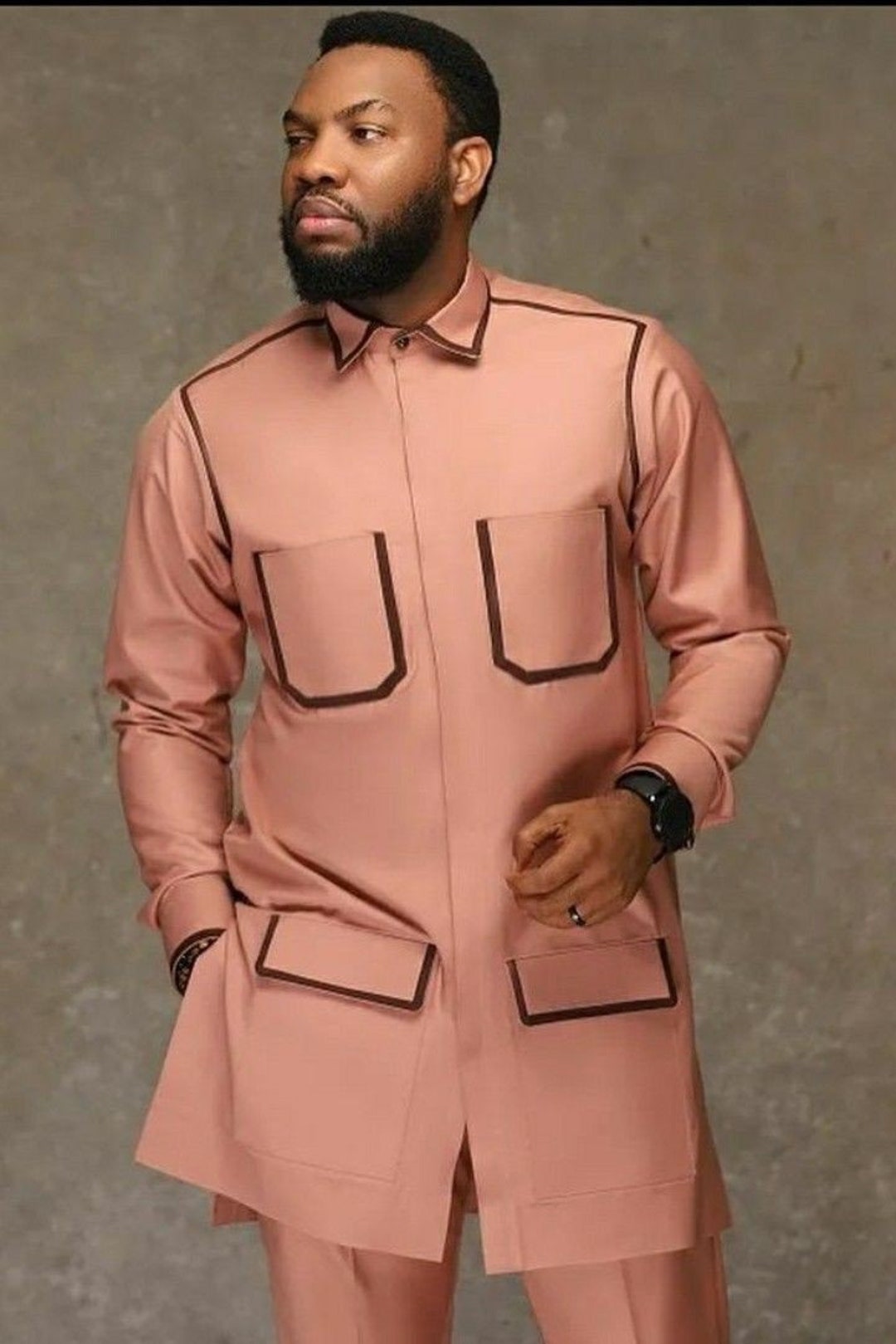 Men's Traditional Wear, African Men Wear, African Men Clothing, African ...