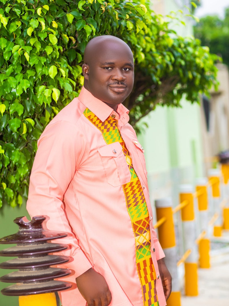 African Mens Wear With Kente, African Men Suit, African Kaftan, Dashiki ...