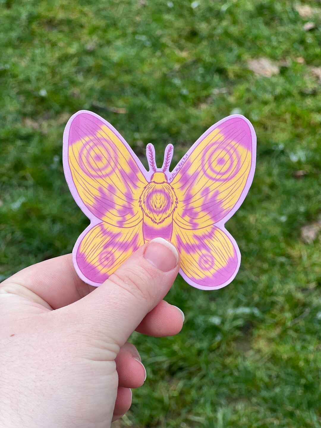 Intersex Pride Moth Vinyl Sticker - Etsy