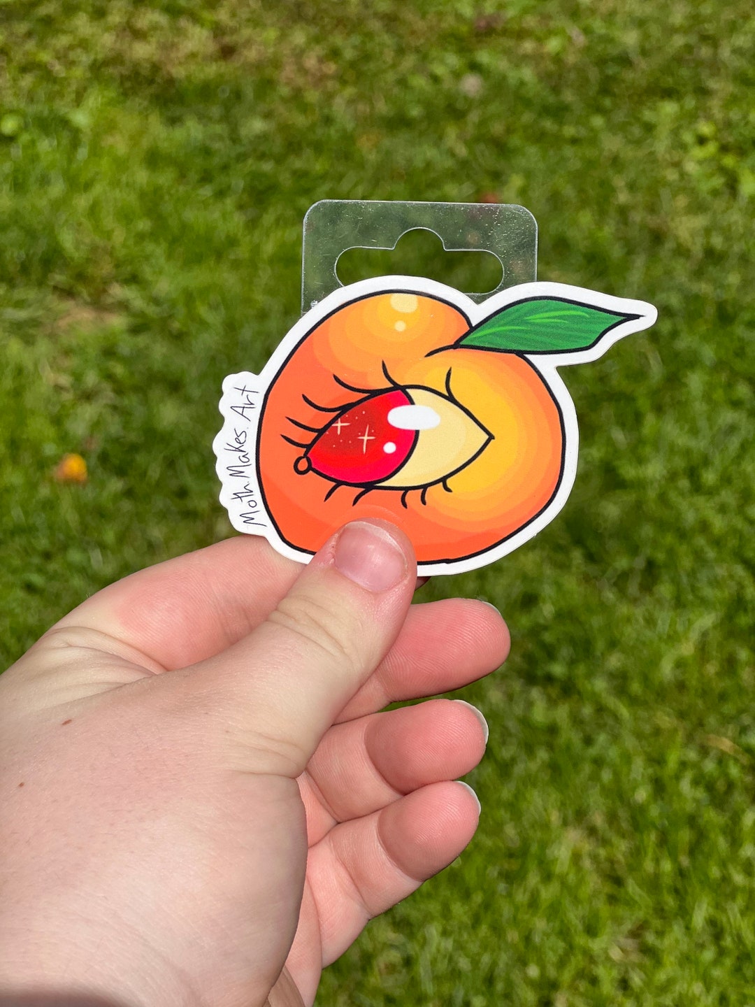 Peach Vinyl Sticker - Etsy