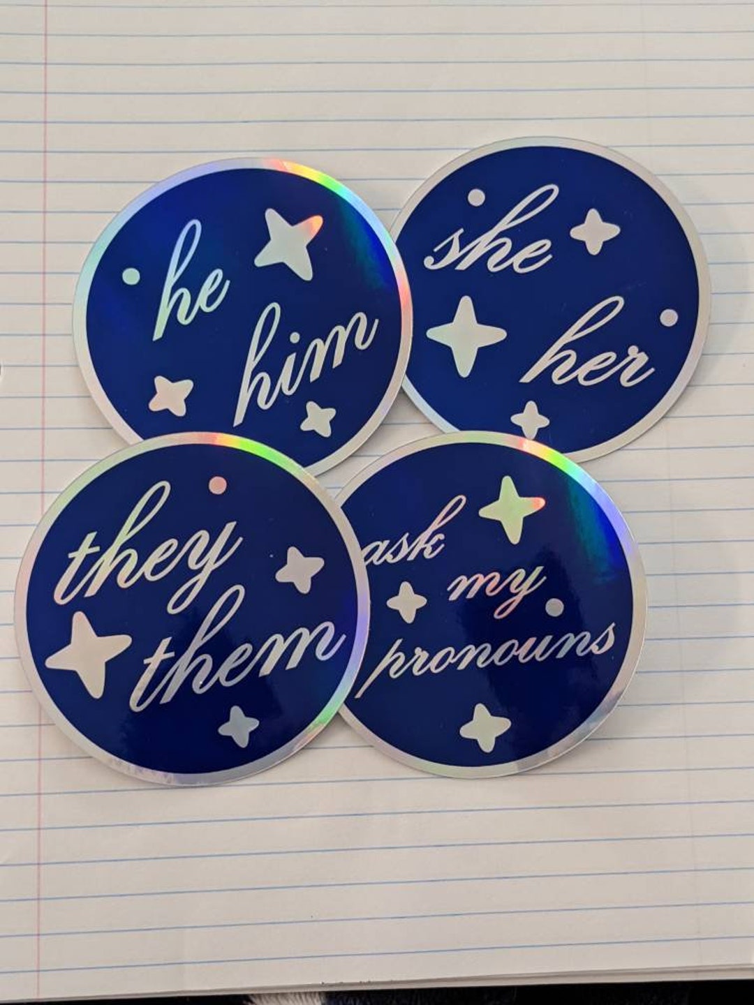 Pronoun Stickers (star Children Collection) - Etsy