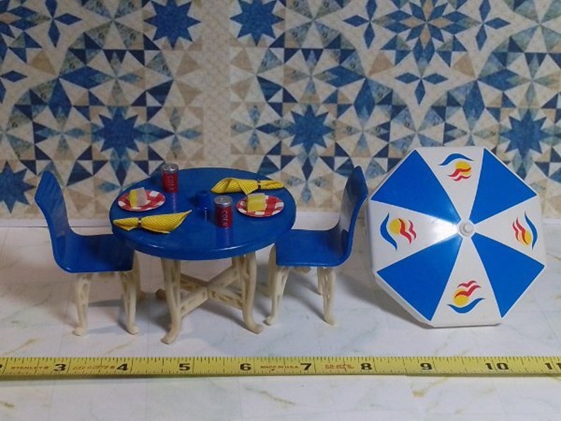 Plasco Dollhouse Patio Set-mcm Furniture-toy-vintage-1:16 - Etsy